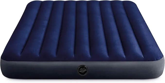 Intex - Classic Downy Airbed Set with 2 Pillows and Double Quick Hand ...