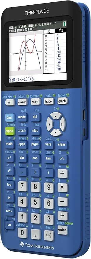 Texas Instruments - TI-84 Plus CE Blueberry Graphing Calculator Rating ...